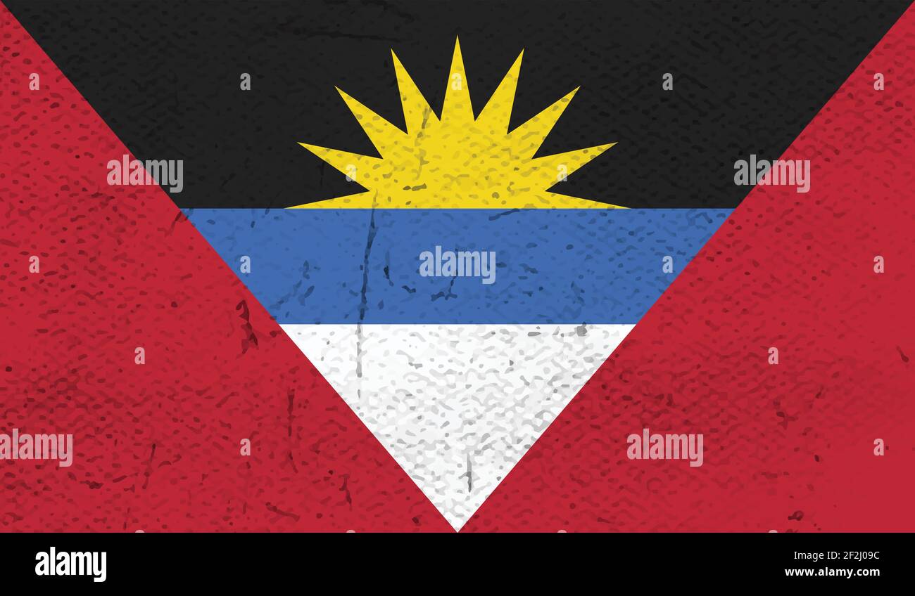 Grunge texture Antigua and Barbuda country flag national symbol ...
