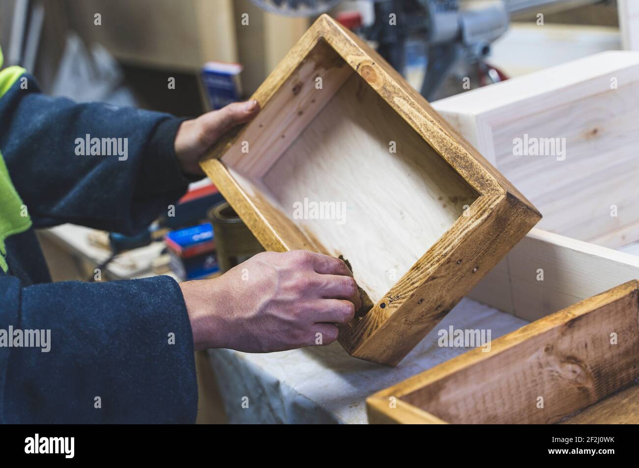 Wooden painting box hi-res stock photography and images - Alamy