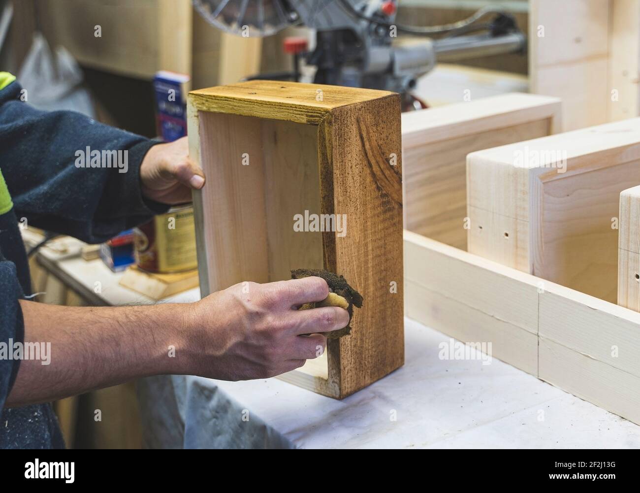 Wooden painting box hi-res stock photography and images - Alamy