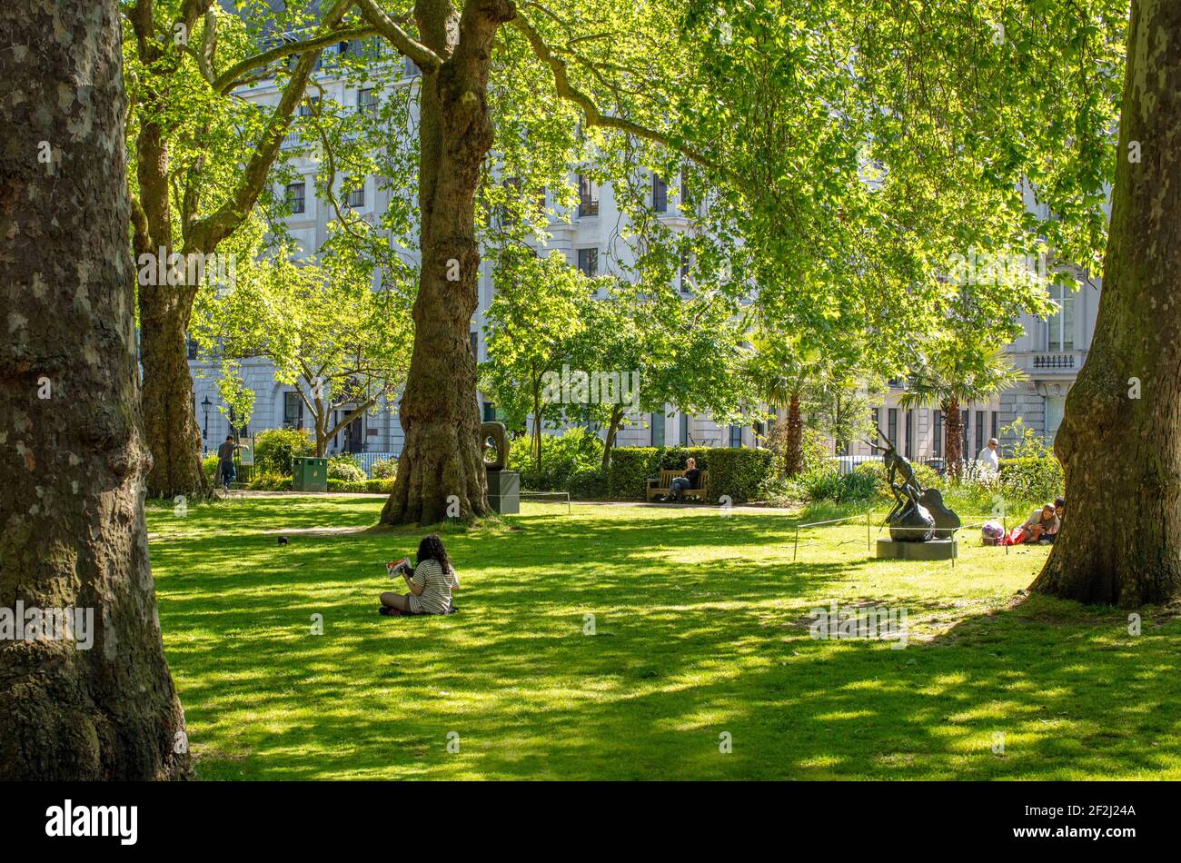 St James's Square, London; laid out in the eighteenth century, the only ...