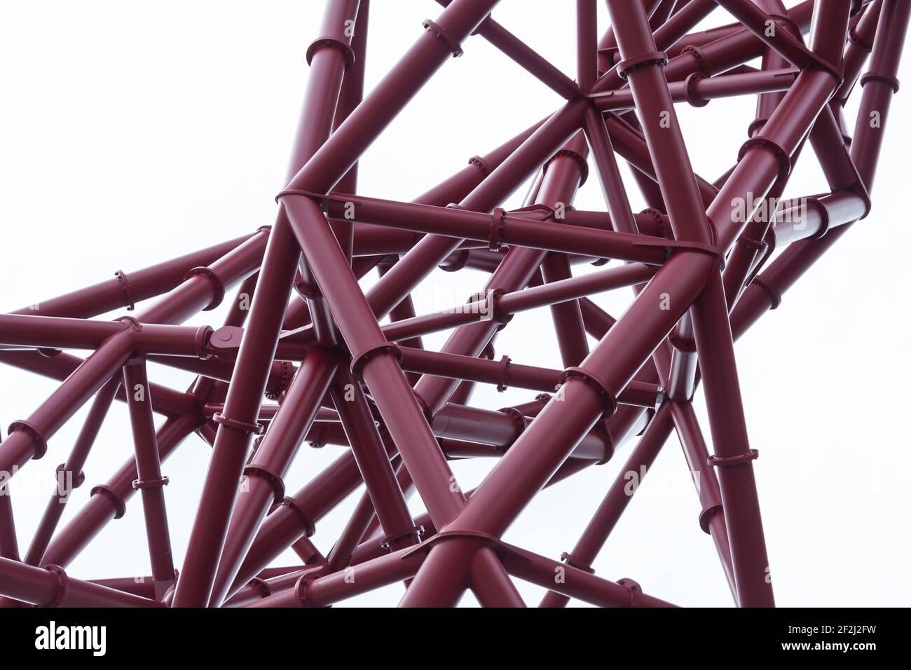 red tubing at ArcelorMittal Orbit Stock Photo - Alamy