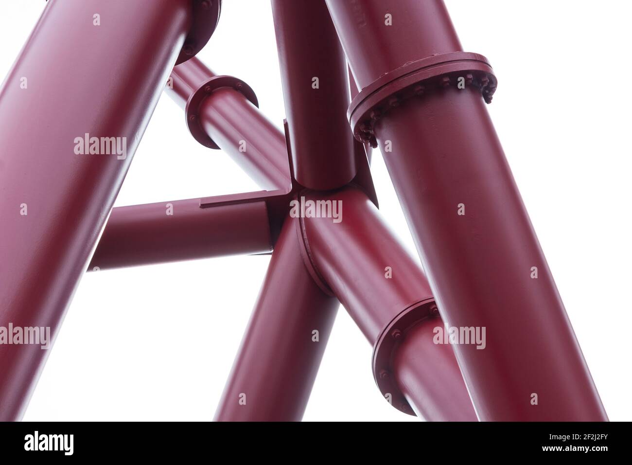 red tubing at ArcelorMittal Orbit Stock Photo - Alamy