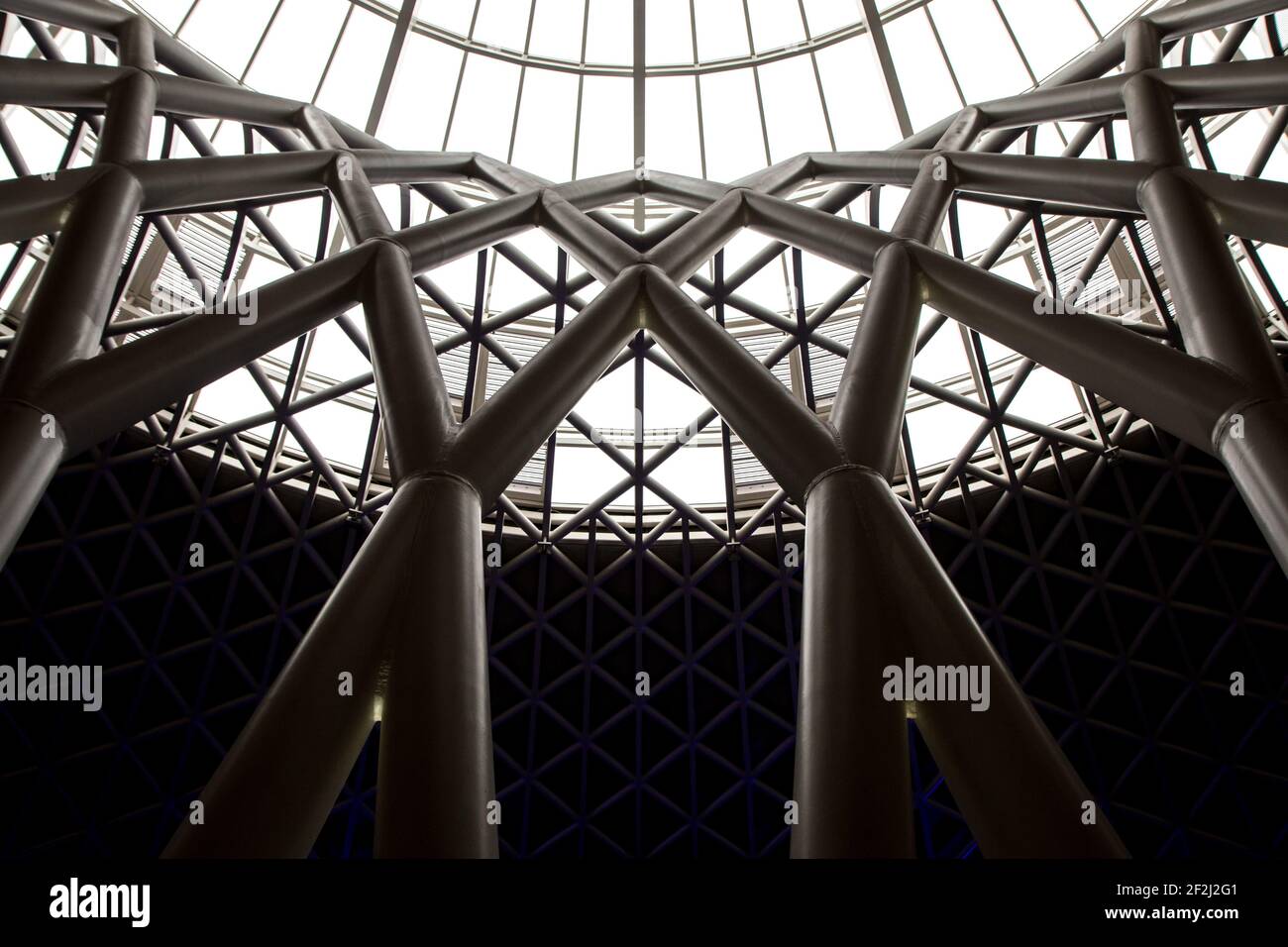 abstract view of the concourse structure at King's Cross station ...