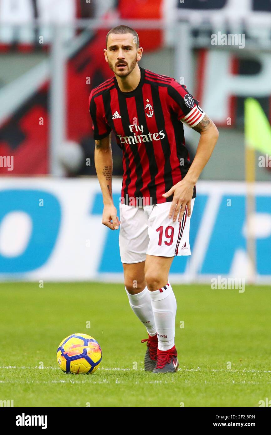 Leonardo Bonucci of Milan during the Italian championship Serie A football match between AC ...
