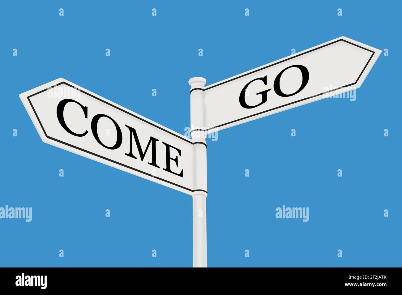 Come and Go, Life change conceptual image , decision change Stock Photo ...