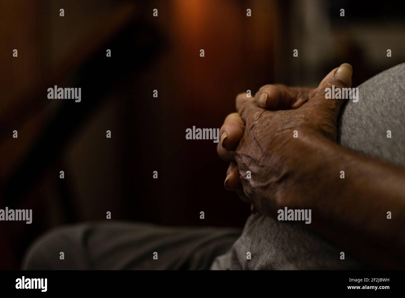 Old hand black man aged Stock Photo - Alamy