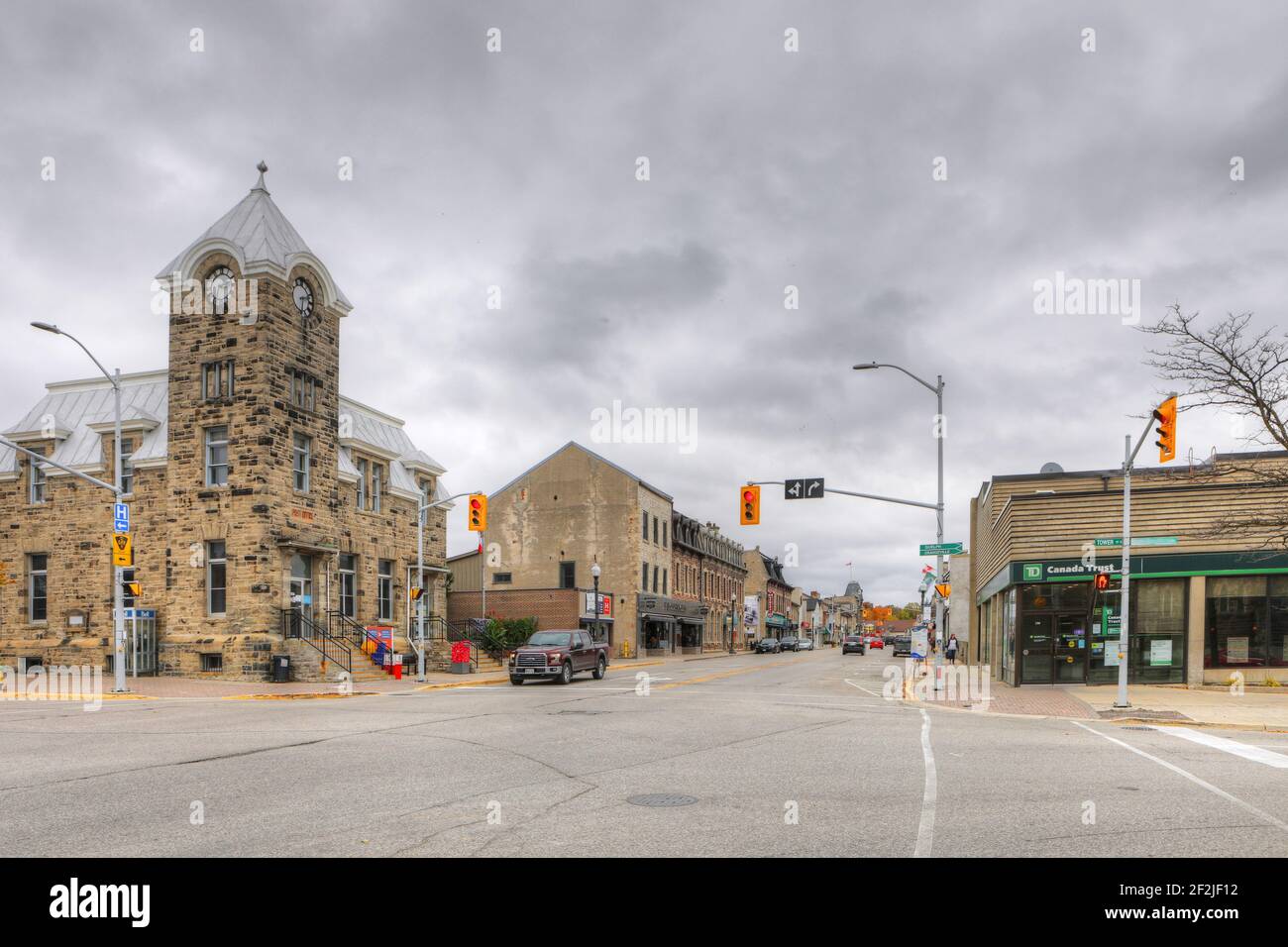 A View of the downtown at Fergus, Ontario, Canada Stock Photo - Alamy