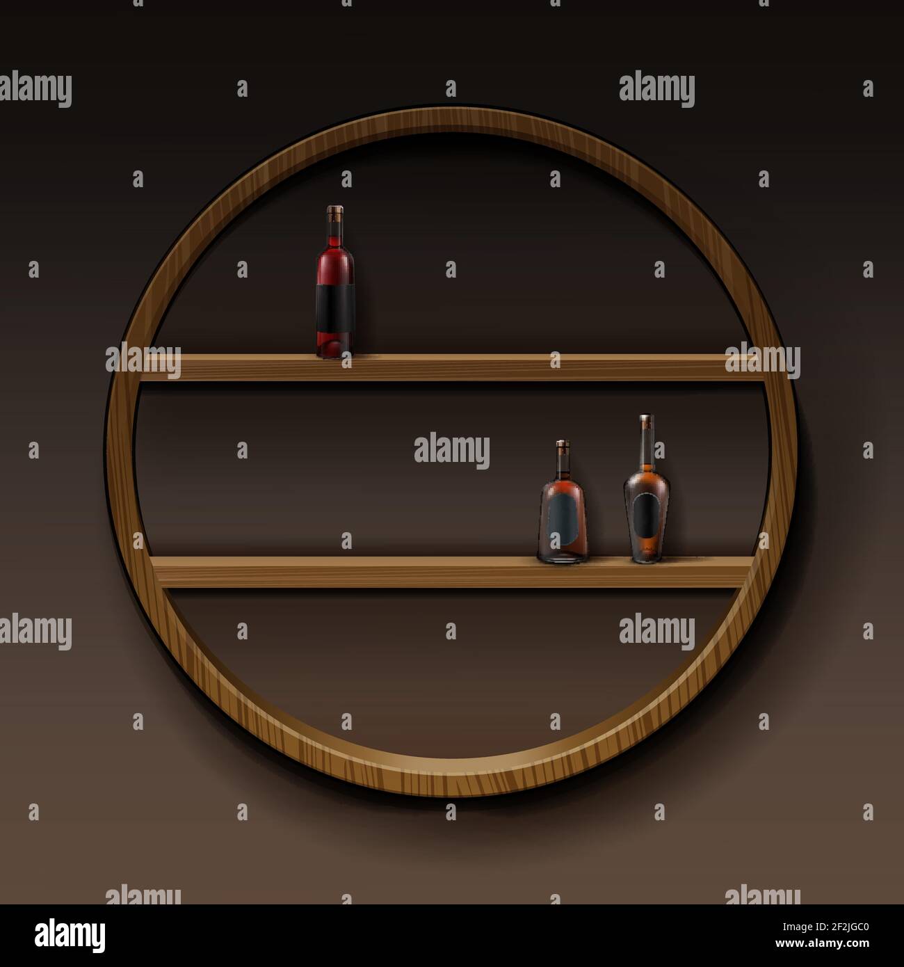 Bottle on shelf dark Stock Vector Images - Alamy