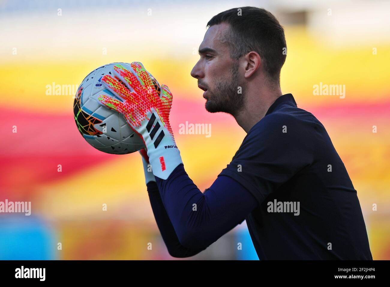 Roma goalkeeper Pau Lopez of Roma during warm up before the Italian ...