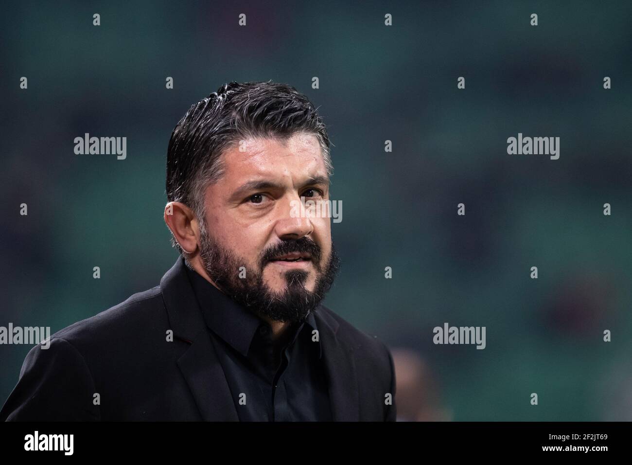 AC Milan head coach Gennaro Gattuso during the Italian championship ...