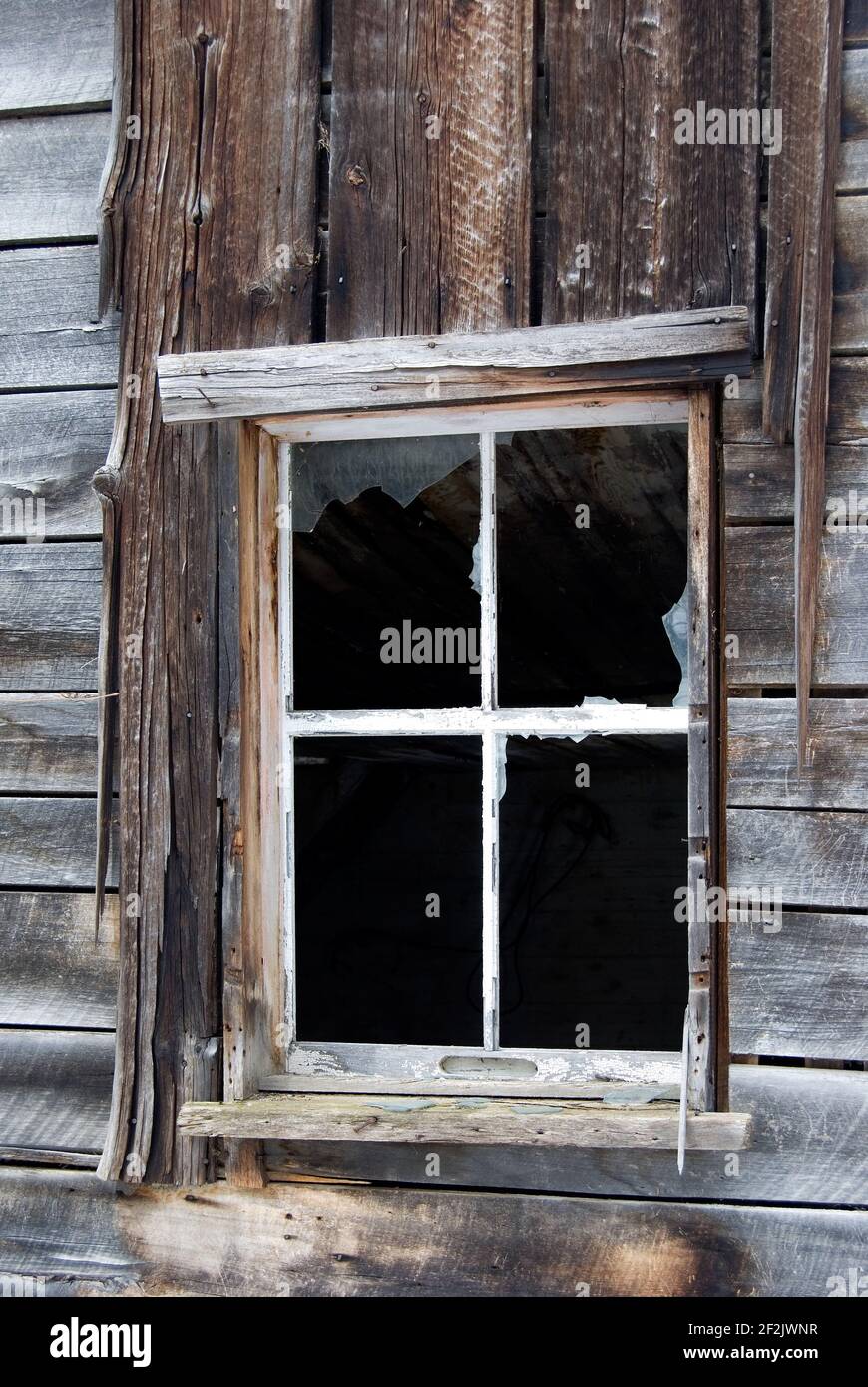 Old Broken Wood Window of an Abandoned Building Vertical Stock Photo ...