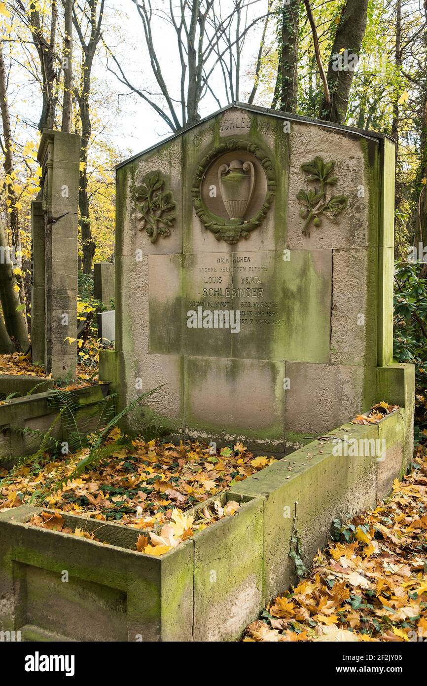 Berlin, Jewish cemetery Berlin Weissensee, Art Nouveau grave complex ...