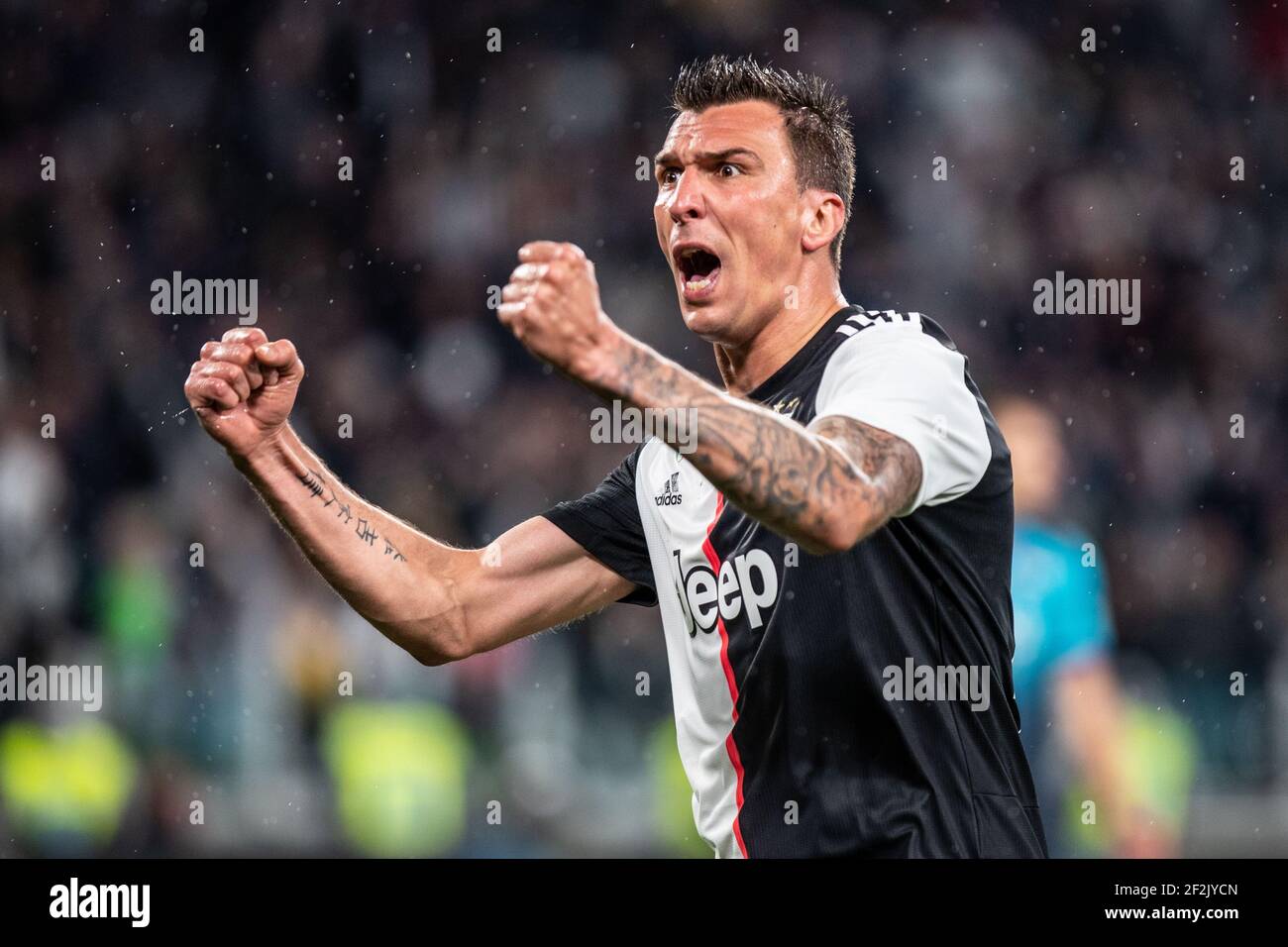 Mario Mandzukic of Juventus celebrates after his goal during the ...