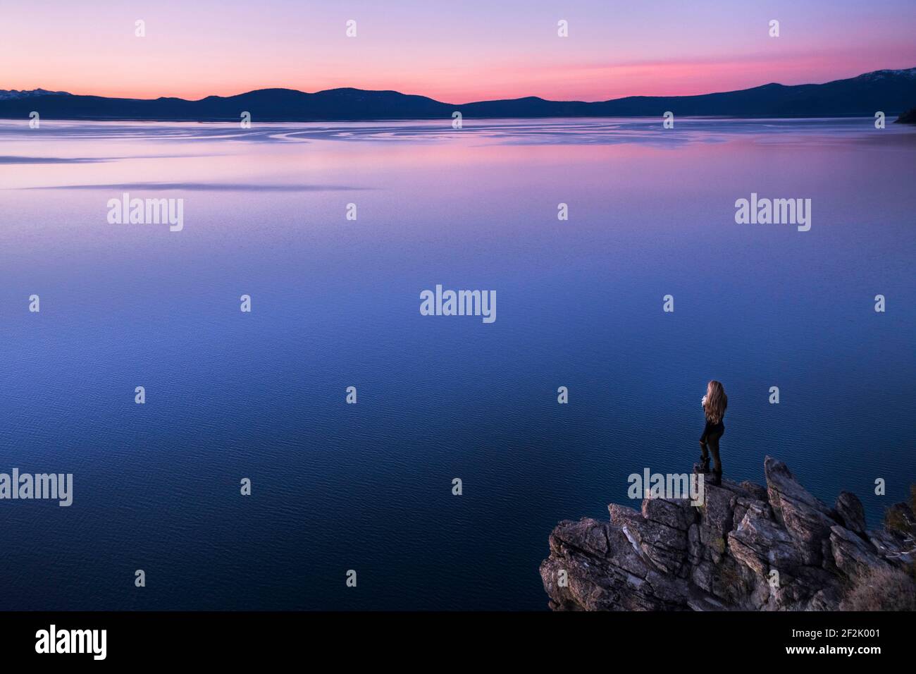 Overlooking lake sunset hi-res stock photography and images - Alamy