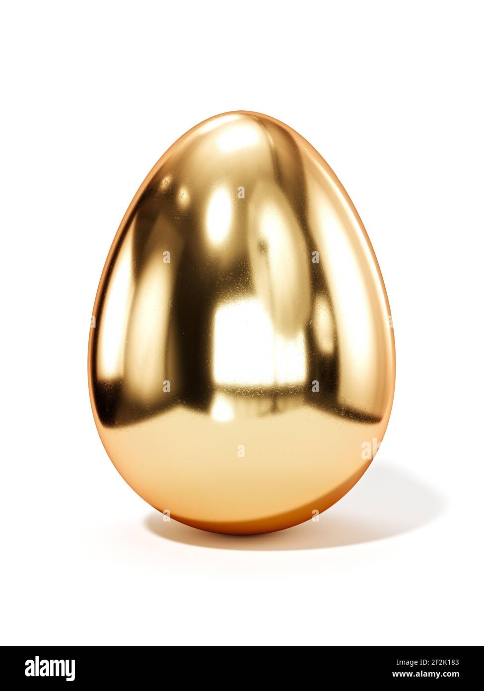 3d render of golden egg isolated on white background Stock Photo - Alamy