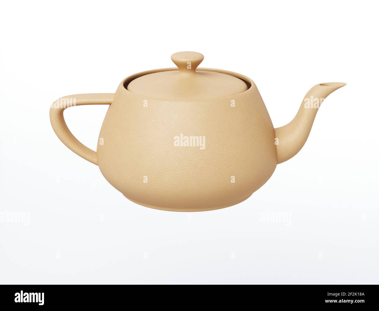 Leather teapot isolated. 3d rendering illustration Stock Photo - Alamy