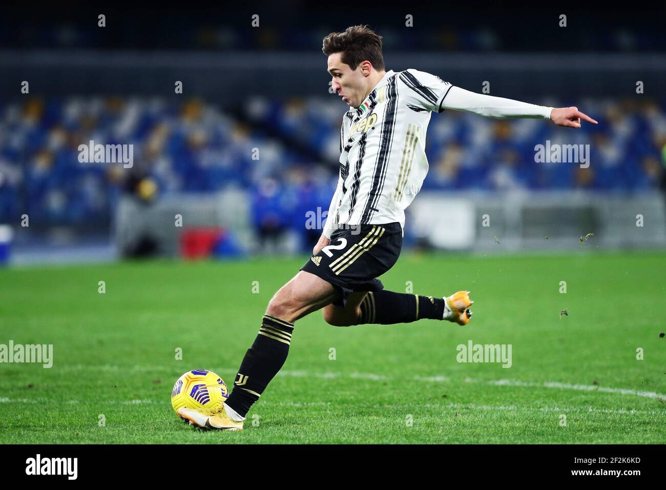 Federico Chiesa of Juventus in action during the Italian championship ...
