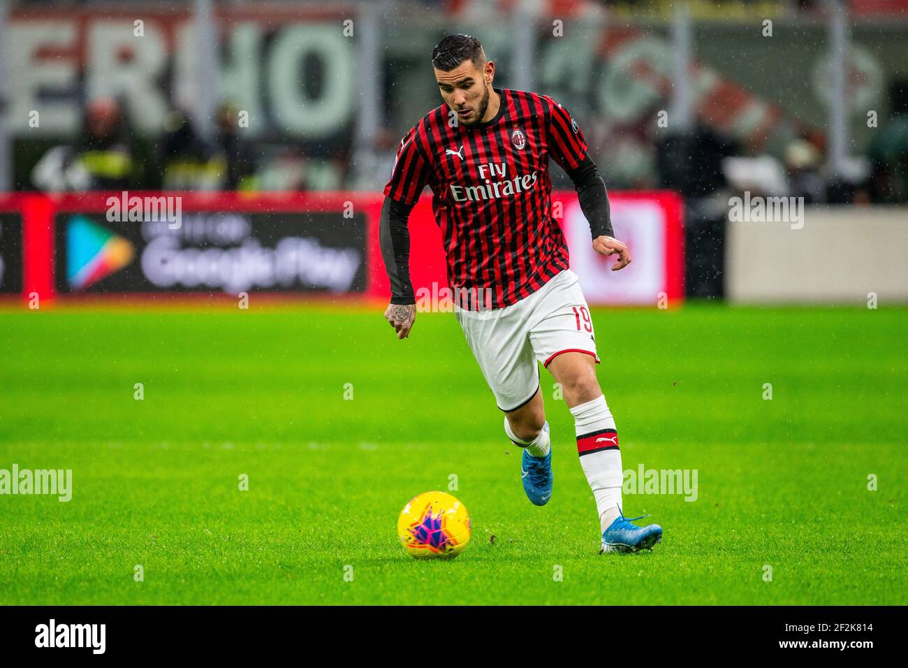 Theo Hernandez of AC Milan during the Italian championship Serie A ...