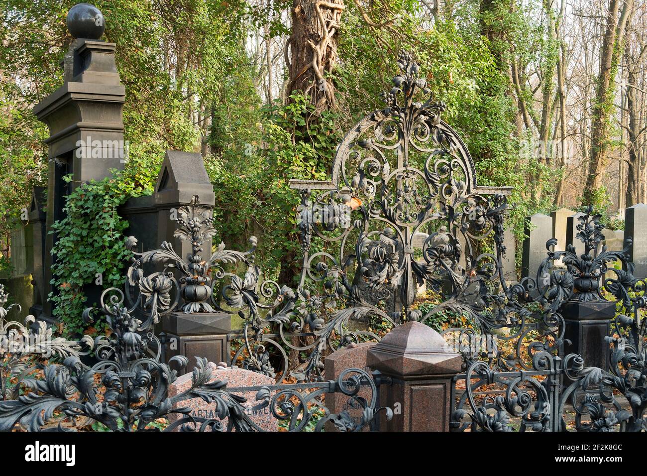 Berlin, Jewish cemetery Berlin Weissensee, field M1, neo-Baroque ...