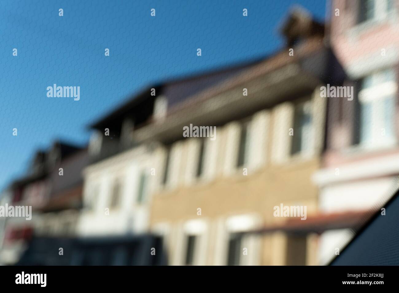 Car Front Window Heating Wires Web. Small Tiny Lines on a Glass Stock ...