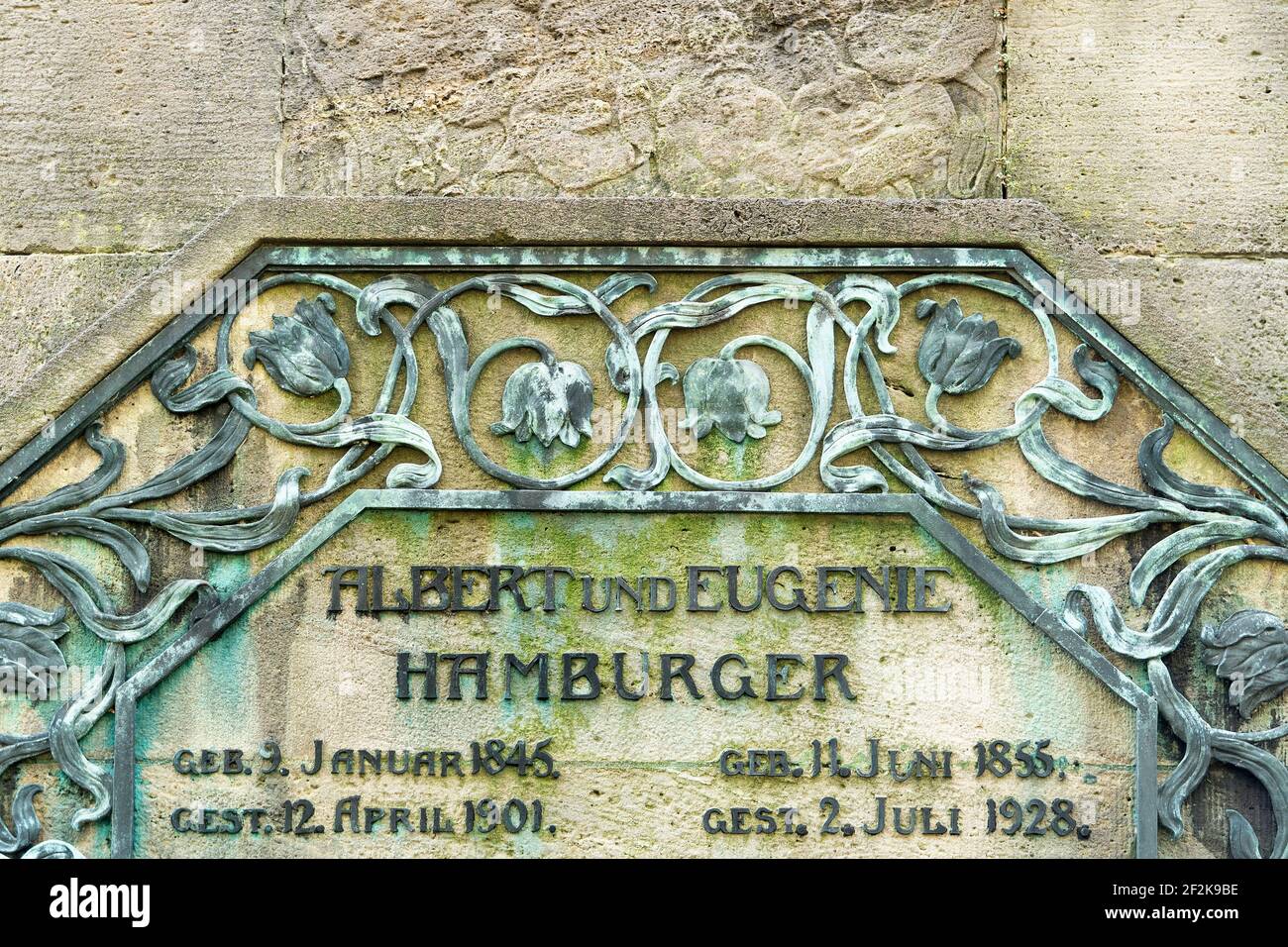Berlin, Jewish cemetery Berlin Weissensee, representative Art Nouveau ...