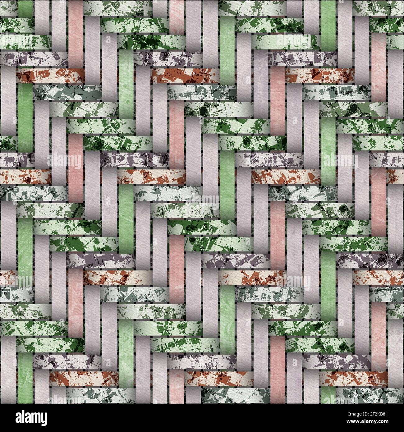 Seamless weave strip colorful ribbon pattern print Stock Photo - Alamy