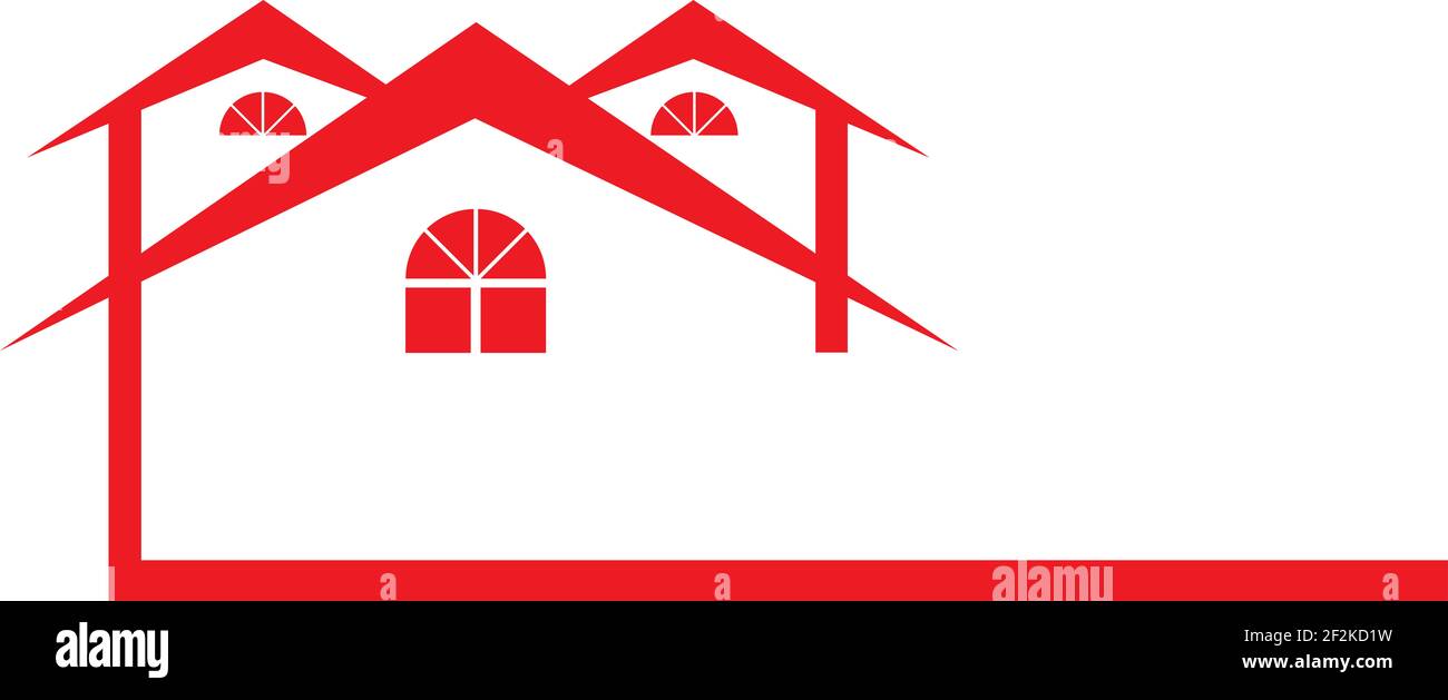 Red House Real Estate Logo Stock Photo - Alamy