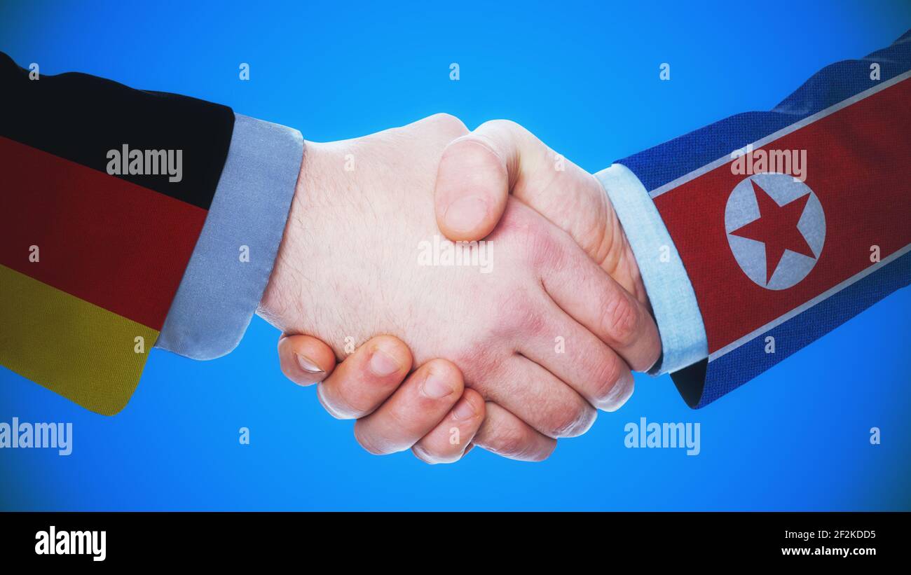 Germany - North Korea - Handshake concept about countries and politics ...