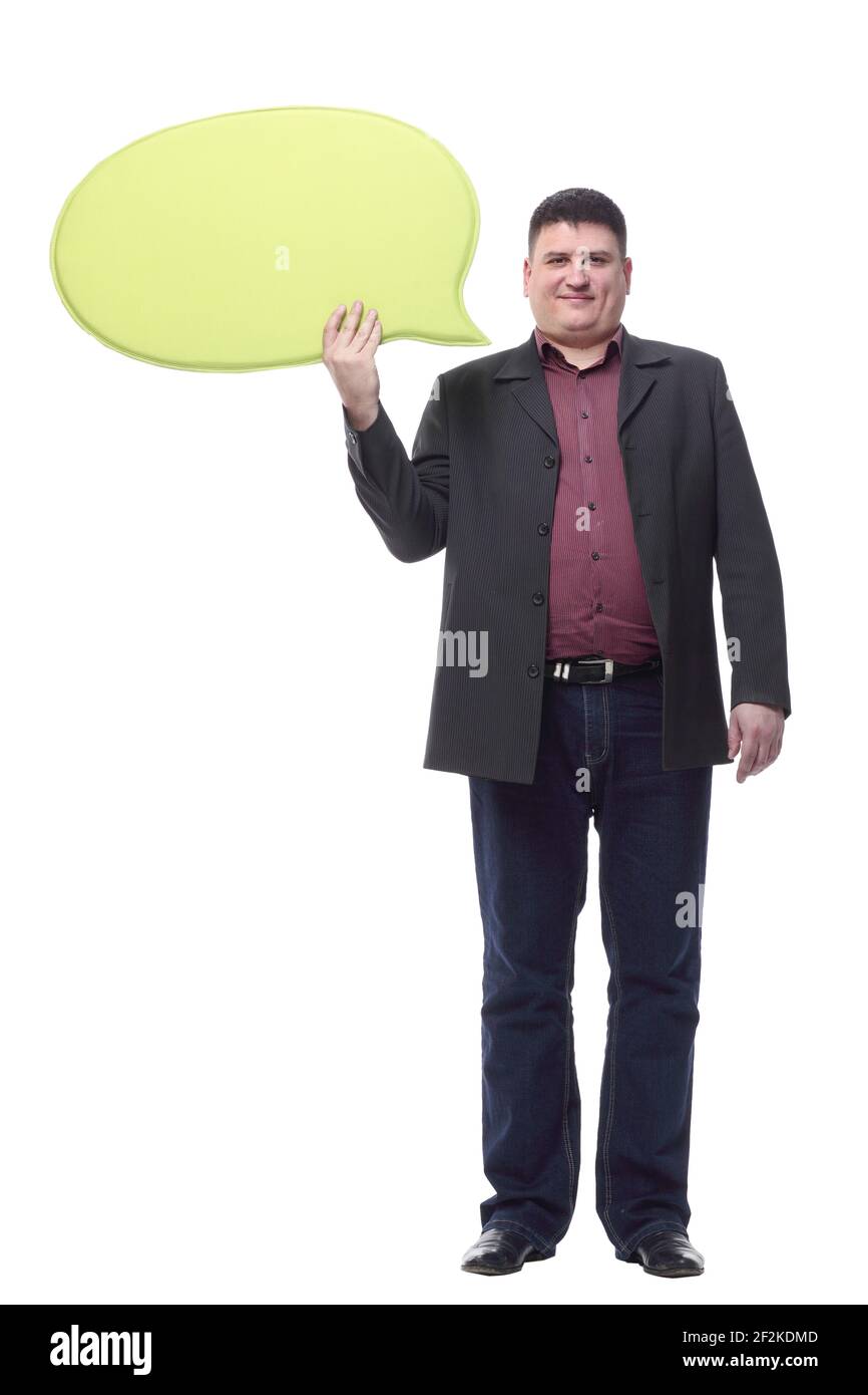 Happy handsome man speech Cut Out Stock Images & Pictures - Alamy