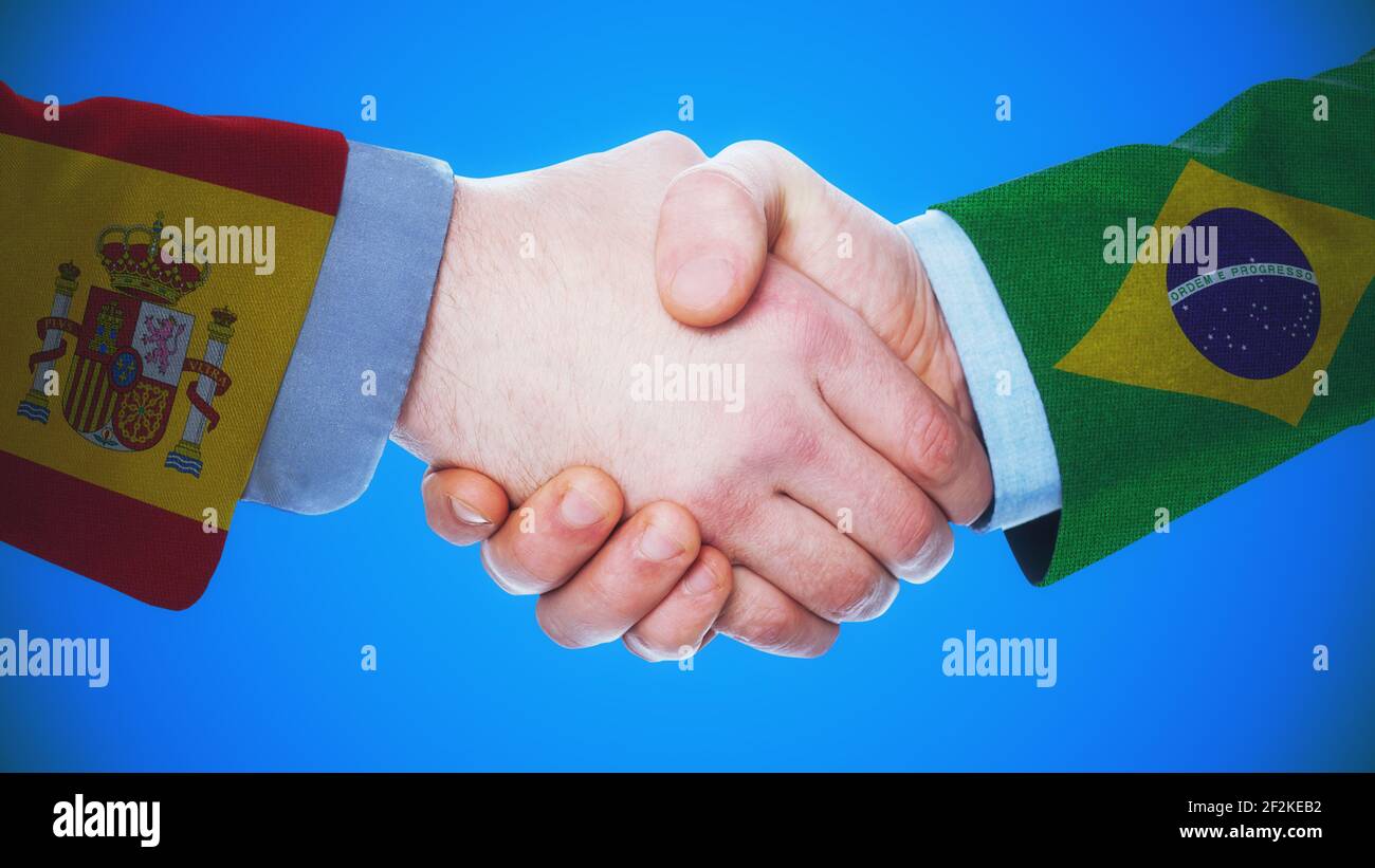 Brazil spain flag hi-res stock photography and images - Alamy