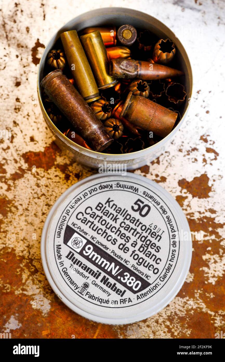 Various types of bullets, Illustration, France Stock Photo - Alamy
