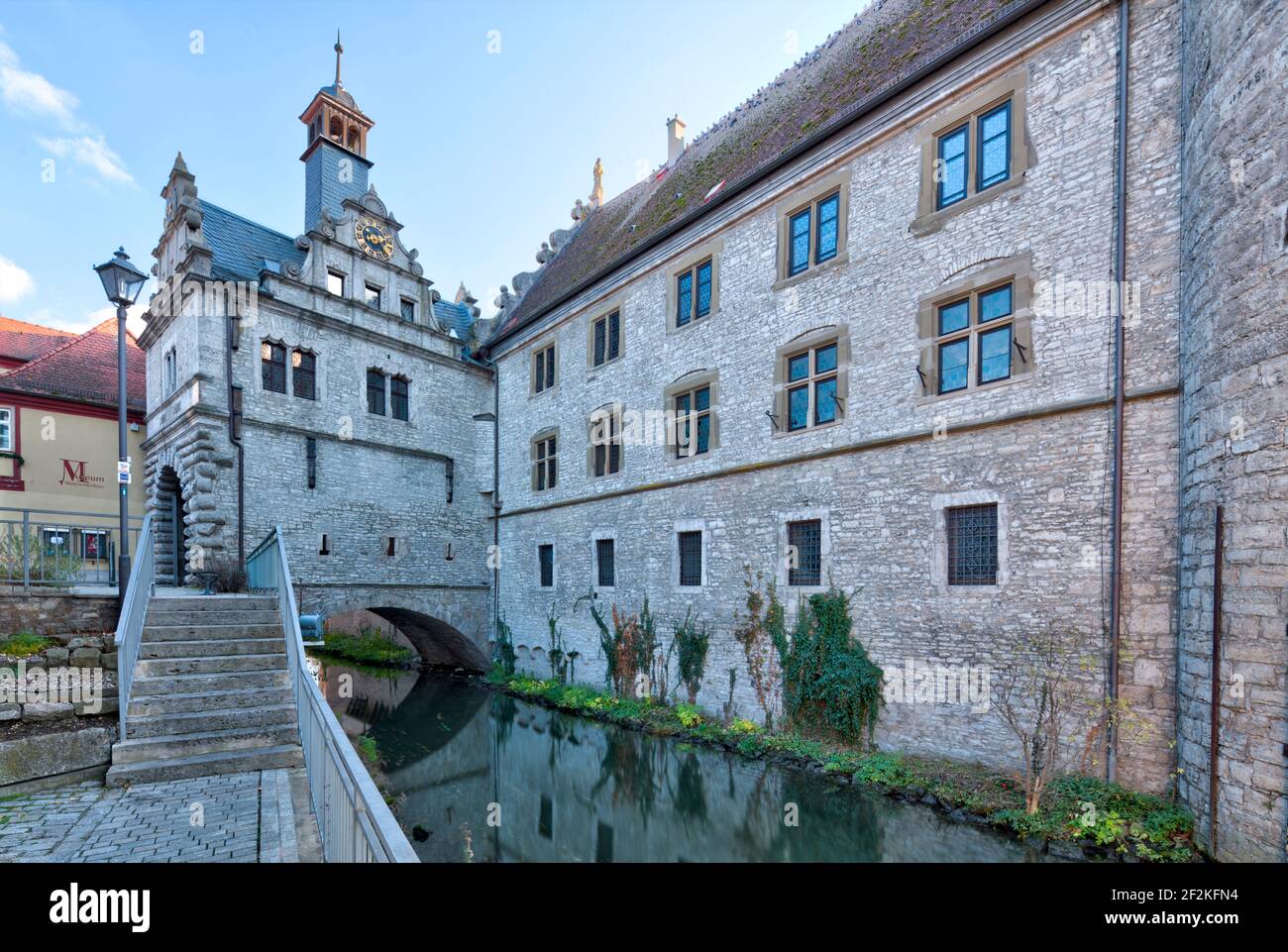 Town hall with main gate in marktbreit am main hi-res stock photography ...