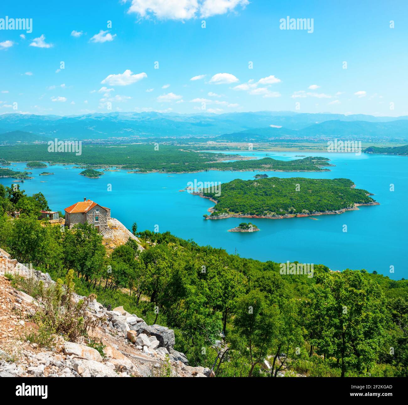 Aerial view skadar lake river hi-res stock photography and images - Alamy