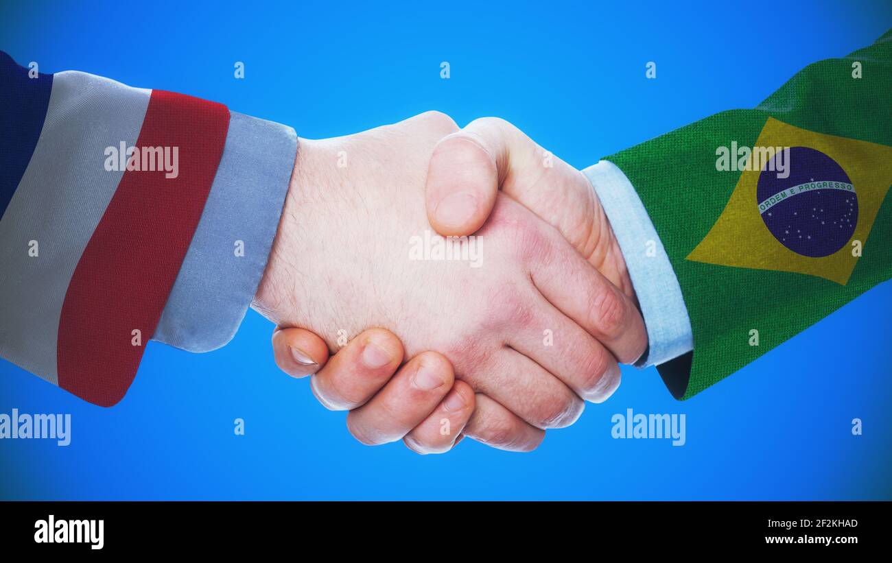 Brazil france flag hi-res stock photography and images - Alamy