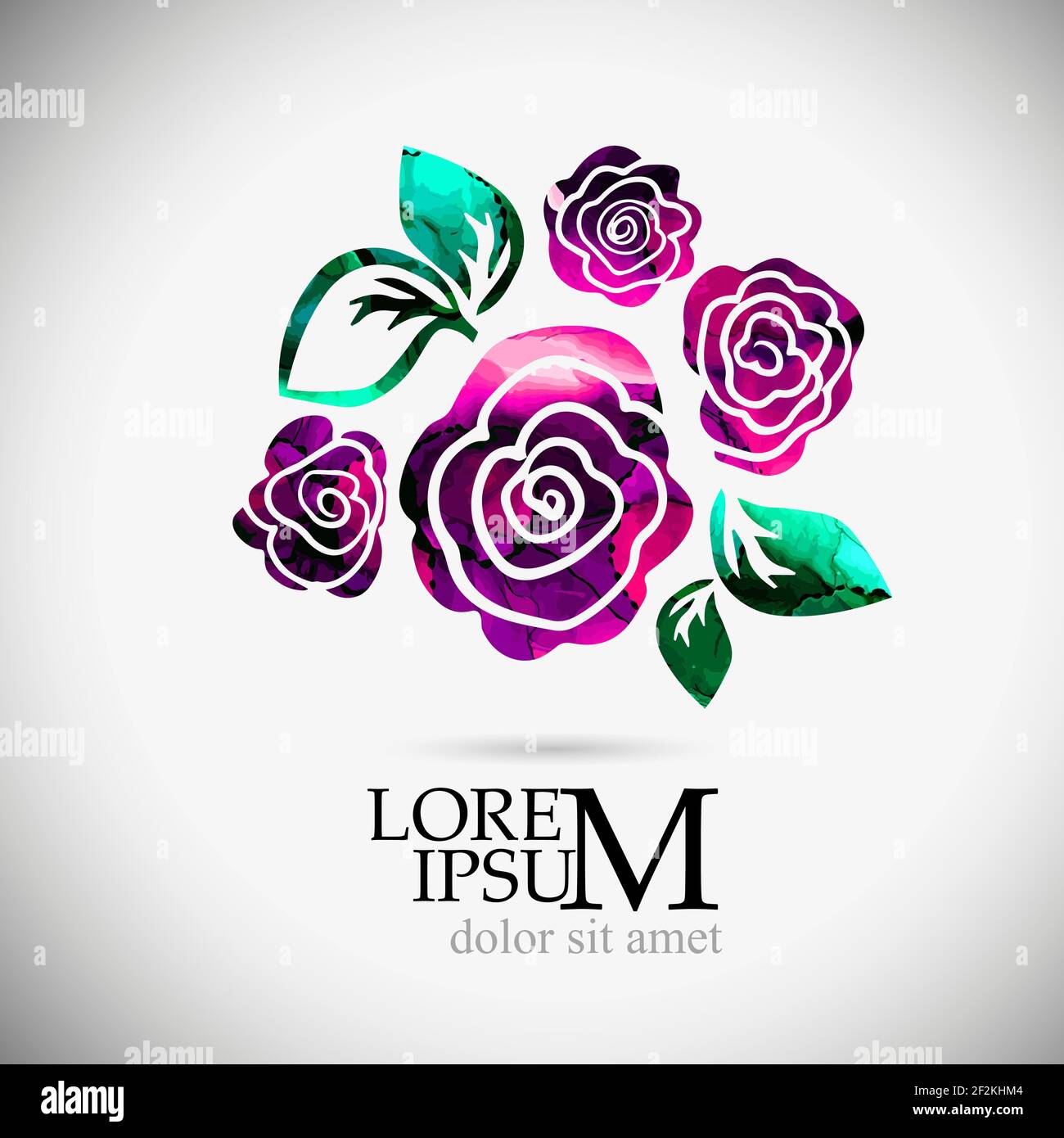 Logo is a simple purple roses . Vector illustration Stock Vector Image ...
