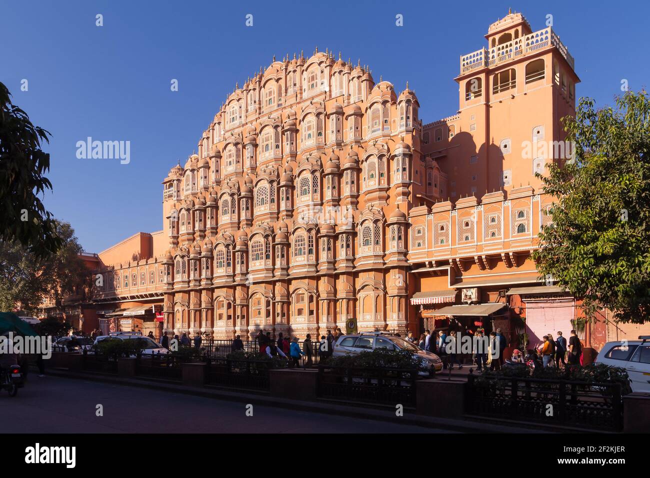 Horizontal View Of Hawa Mahal From The Street Stock Photo - Alamy
