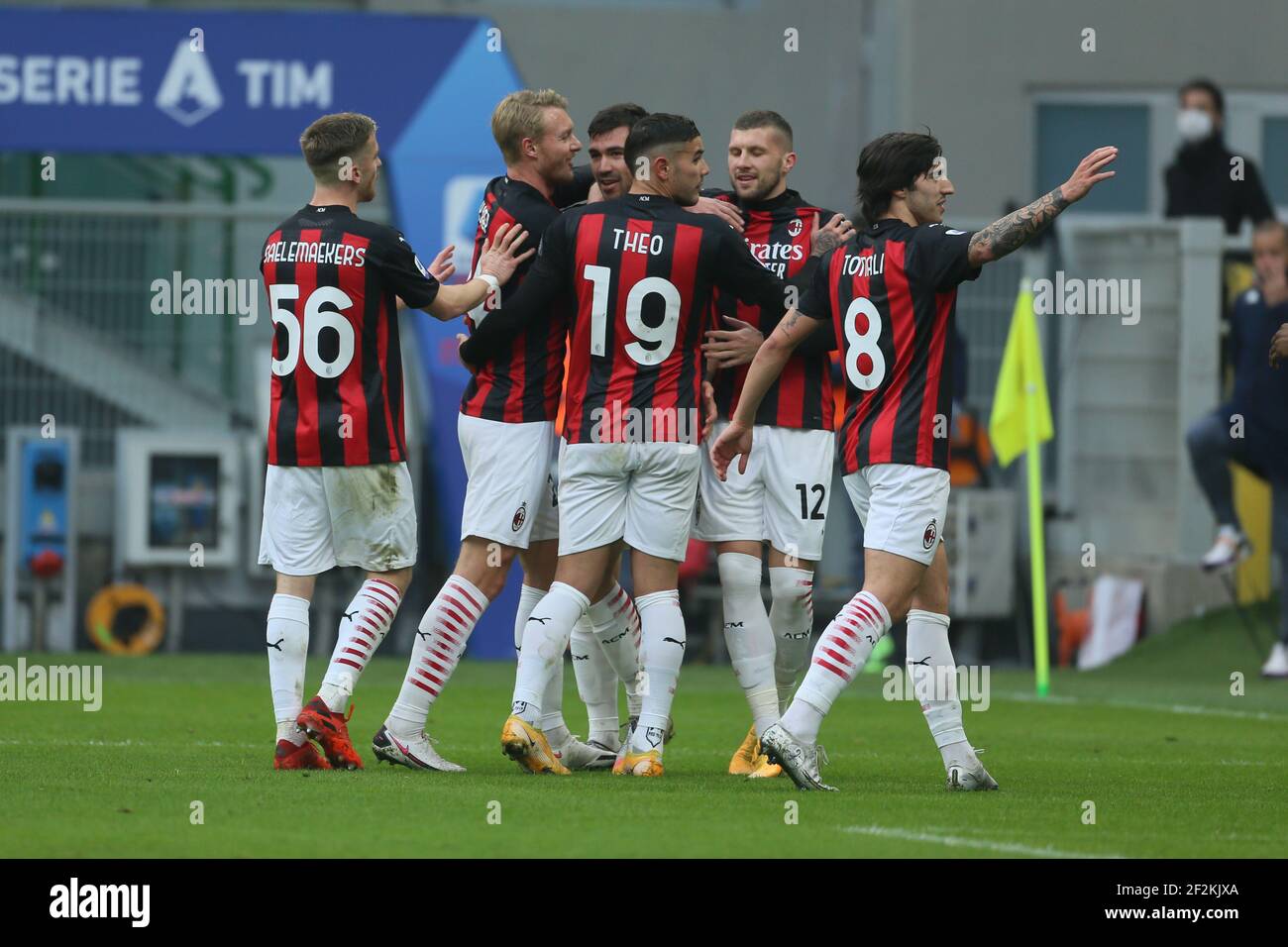 Team Milan celebrate gol during the Italian championship Serie A ...