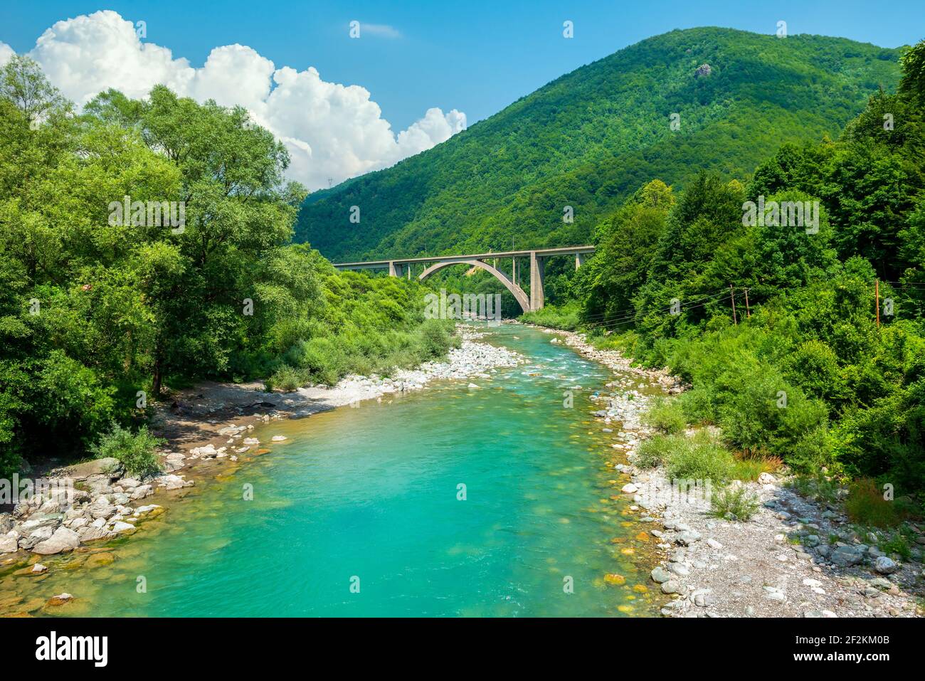 Top view of the mountains and the Tara river Stock Photo - Alamy