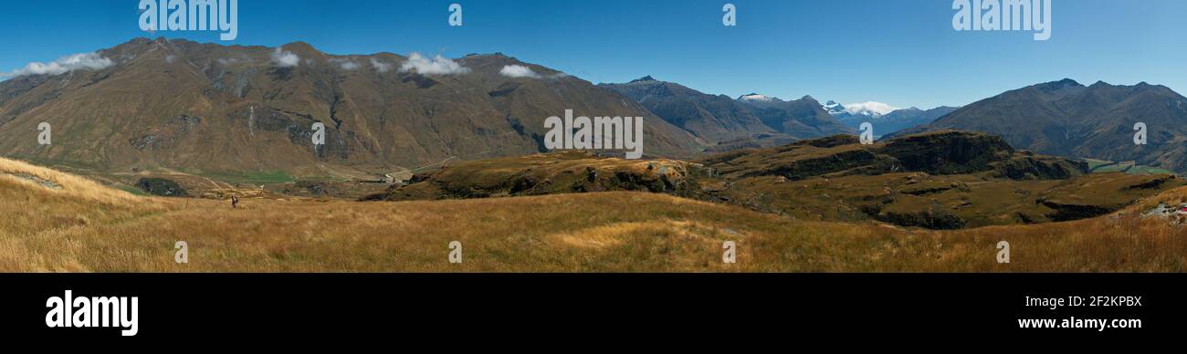 View of Treble Cone from the summit of Rocky Mountain near Wanaka in ...