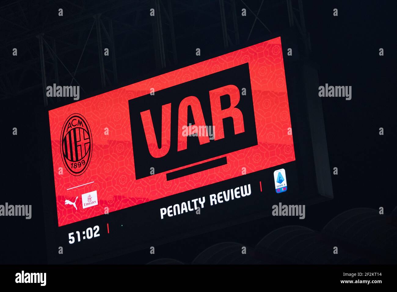 VAR Penalty Review during the Italian championship Serie A football ...