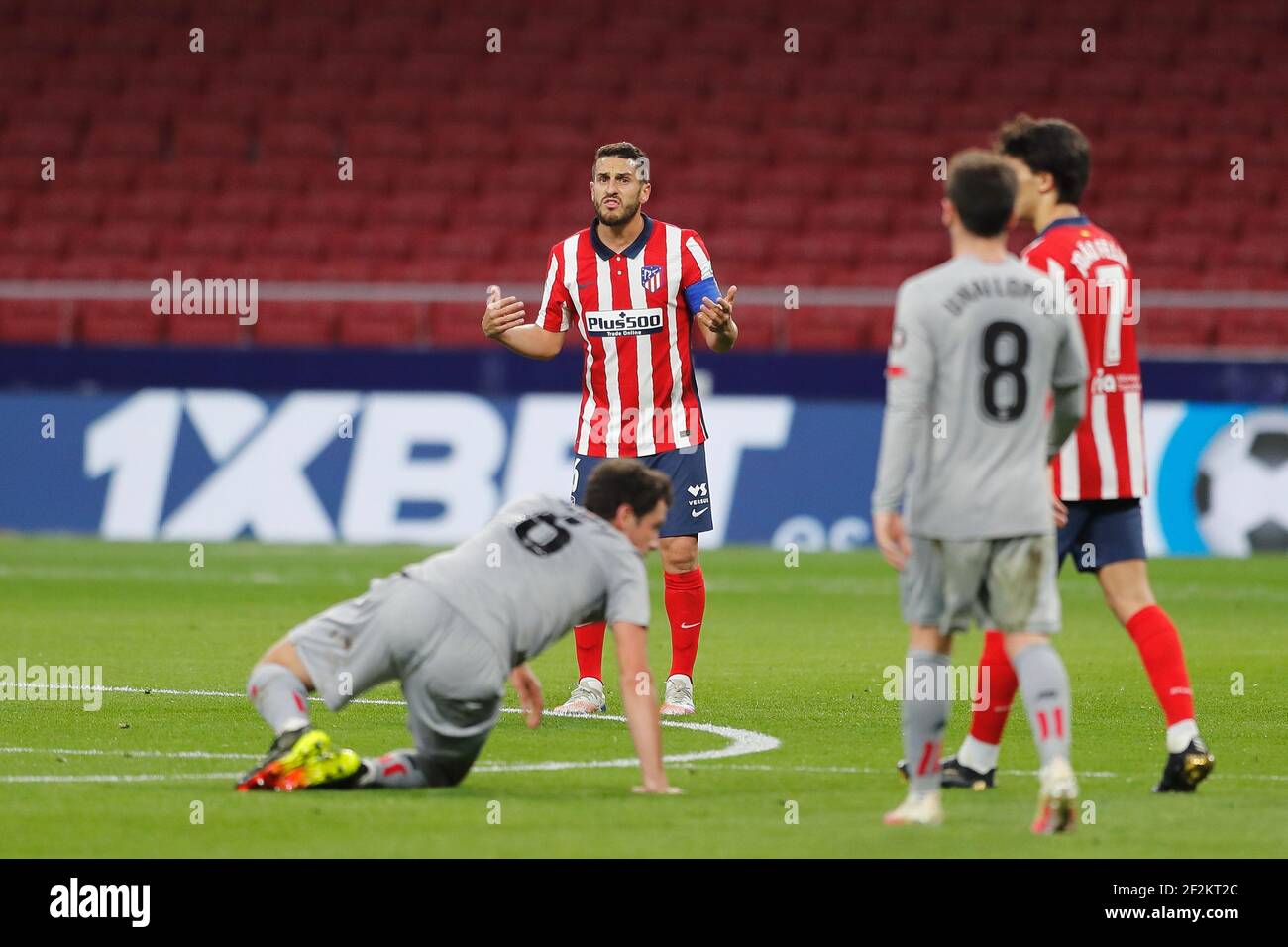 Madrid, Spain. 10th Mar, 2021. Koke (Atletico) Football/Soccer ...