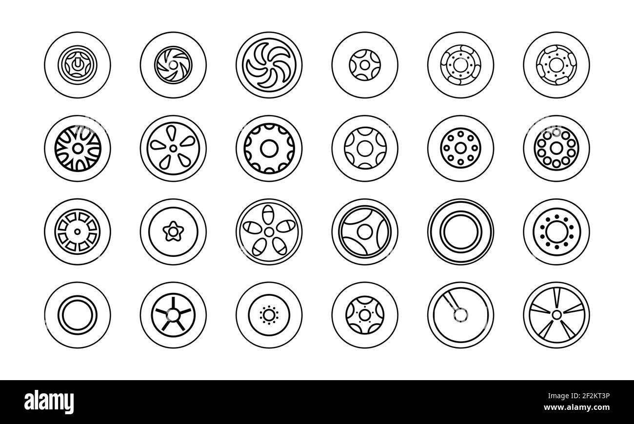 Car wheels set hi-res stock photography and images - Alamy