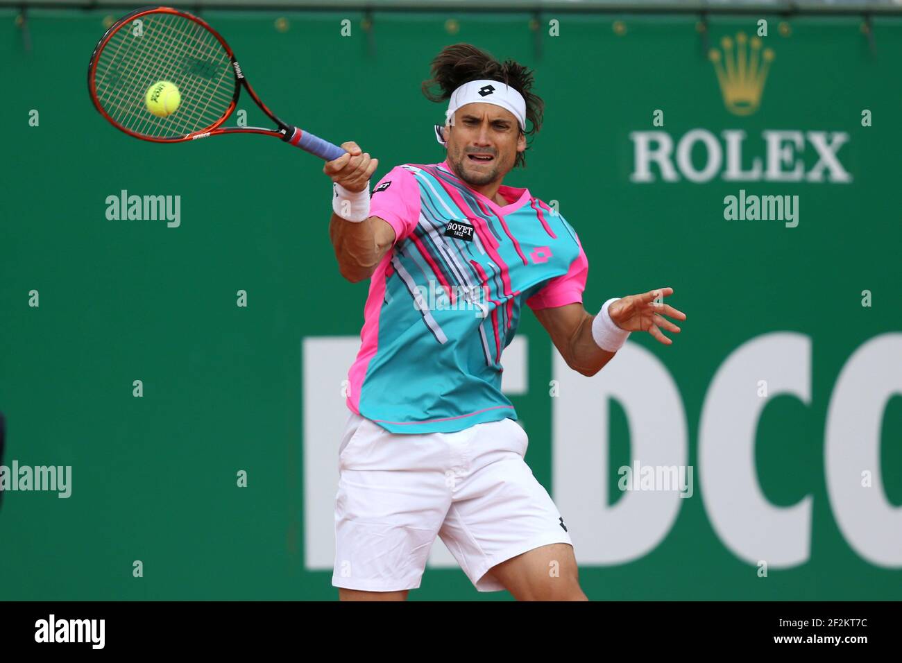 David Ferrer of Spain during The ATP Monte-Carlo Rolex Masters 2014 ...