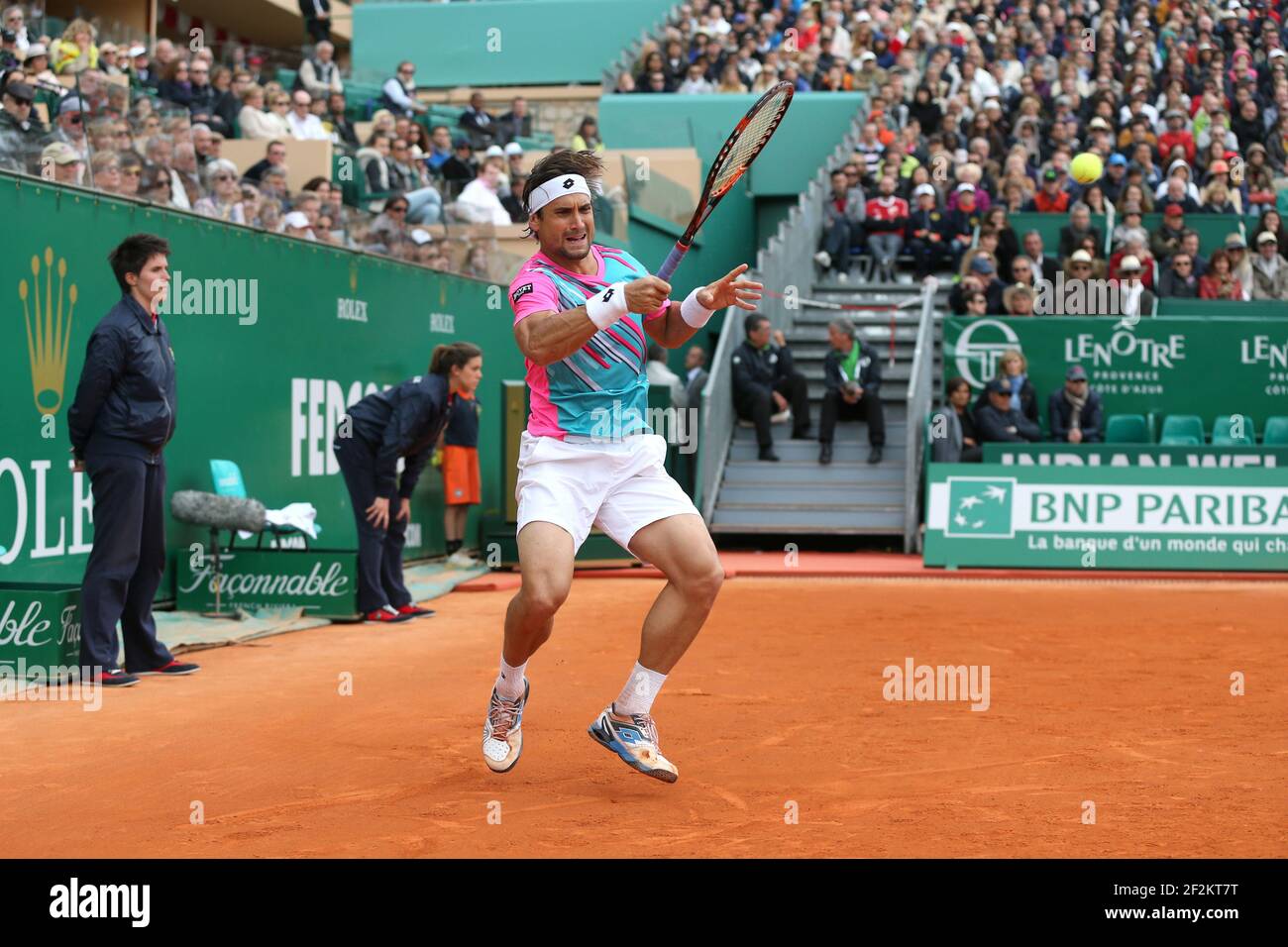 David Ferrer of Spain during The ATP Monte-Carlo Rolex Masters 2014 ...