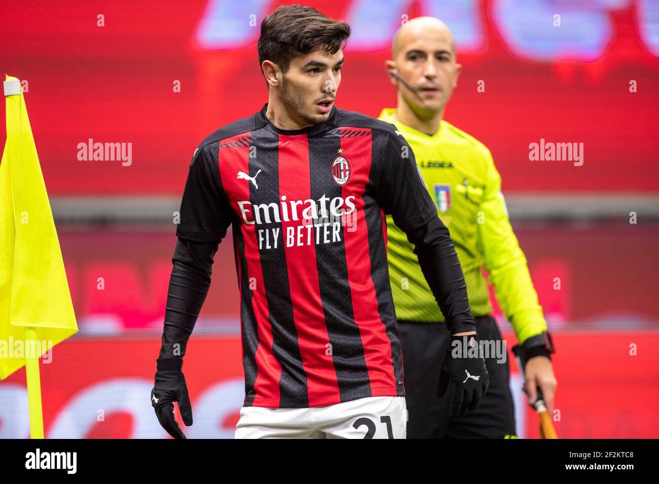 Brahim Díaz of AC Milan during the Italian championship Serie A ...