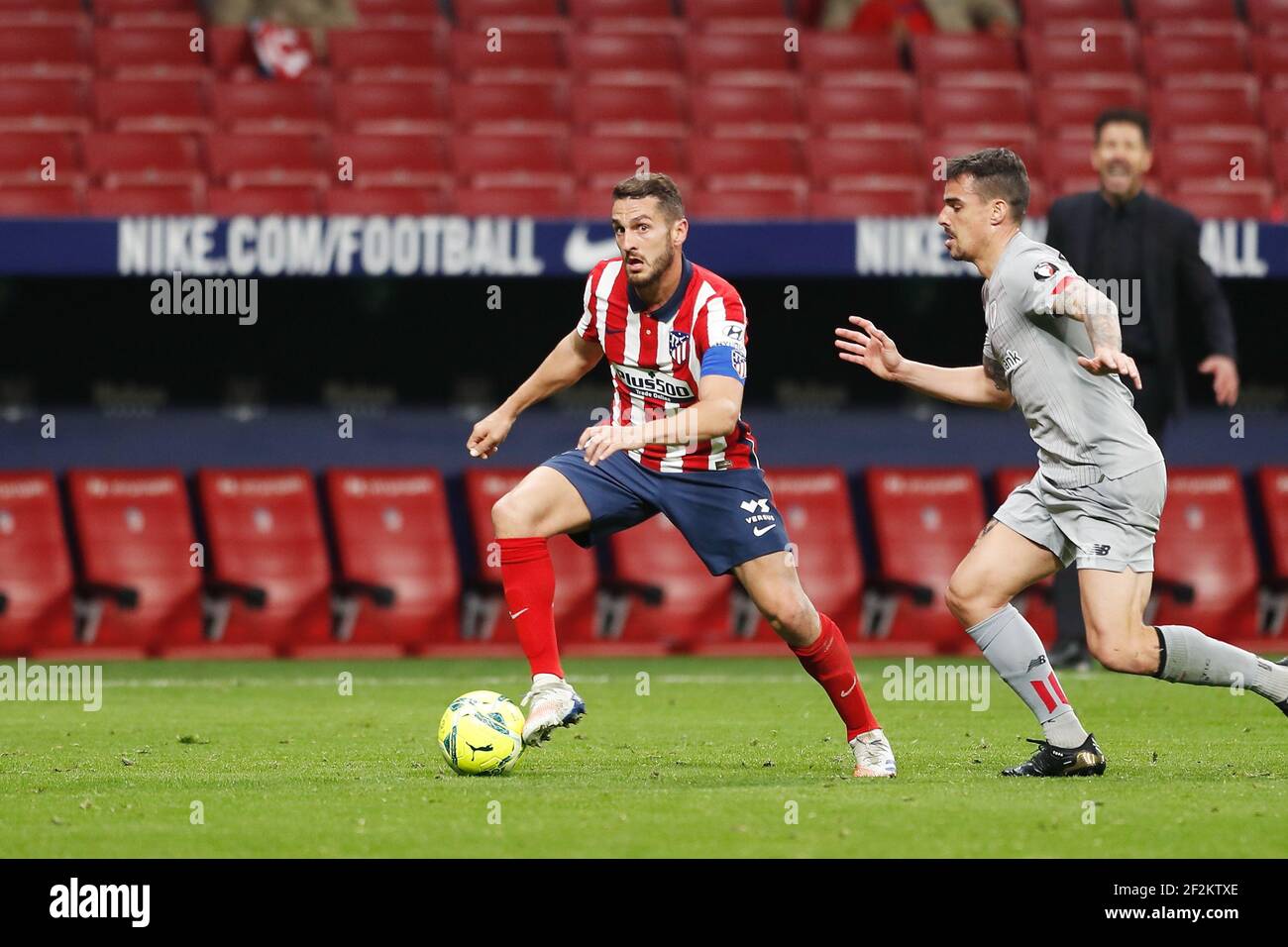 Madrid, Spain. 10th Mar, 2021. Koke (Atletico) Football/Soccer ...