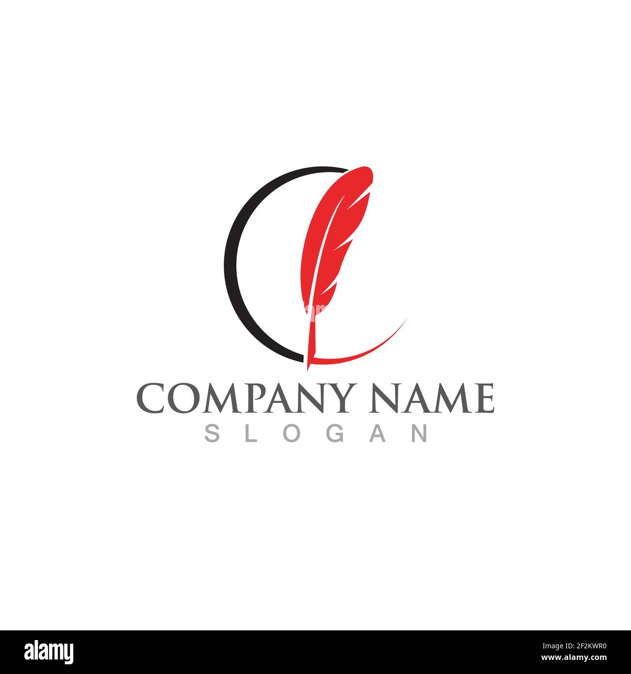 Feather pen logo and symbol vector image Stock Vector Image & Art - Alamy