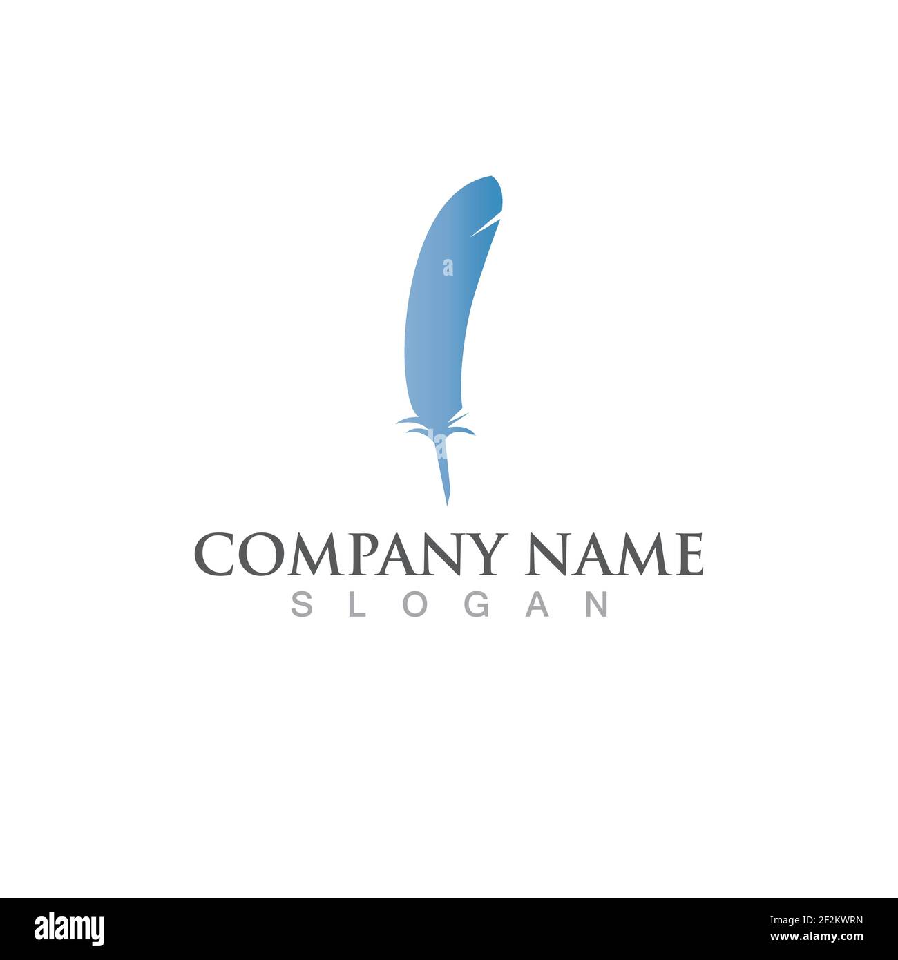 Feather pen logo and symbol vector image Stock Vector Image & Art - Alamy