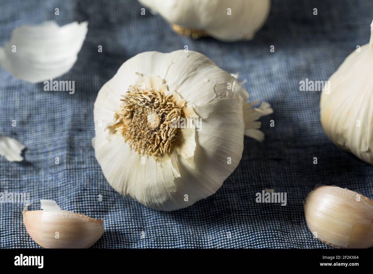 Raw Organic White Garlic Spice Ready to Cook With Stock Photo - Alamy