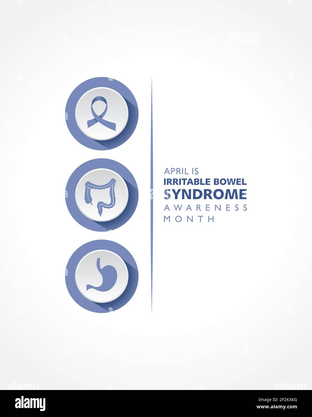 Vector Illustration of Irritable bowel syndrome (IBS) awareness month observed in April Stock ...